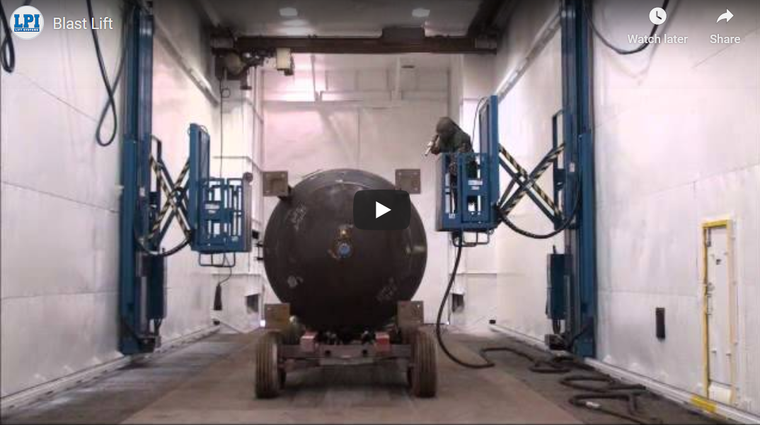 LPI Blast Lift Wall Mounted Personnel Lift » Blast Booths Spray Paint ...