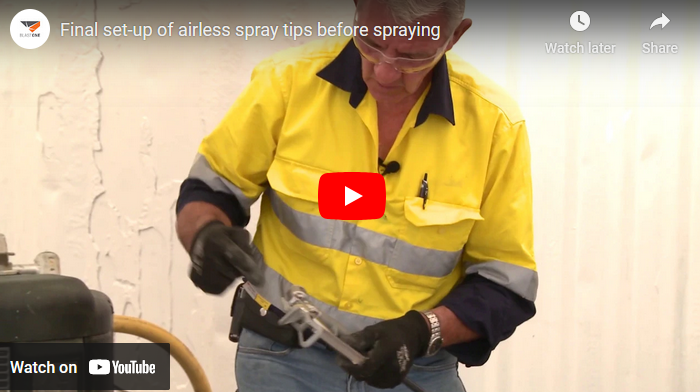 Final set-up of airless spray tips before spraying | Blast Booths Spray ...