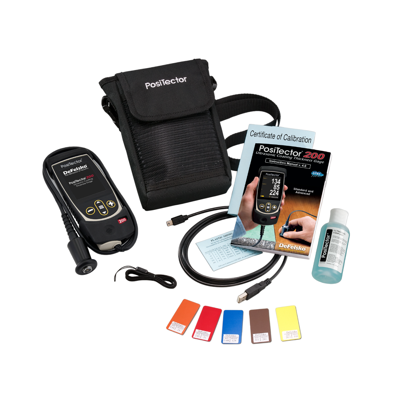 DeFelsko® PosiTector® 200 Ultrasonic Coating Thickness Gauge